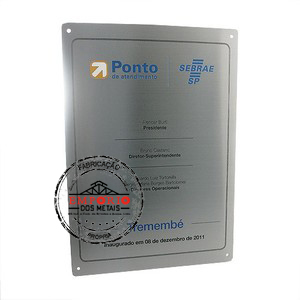 Placas em aço inox (272) - Placas de homenagem Personalizadas - Empório ...