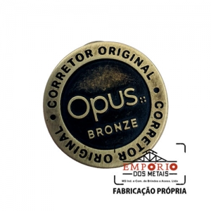 PIN BRONZE (2767) - Pins em relevo Personalizados - Empório dos Metais - PIN BRONZE